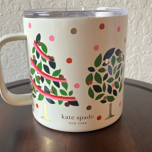 kate spade | Kitchen | Kate Spade Holiday Mug With Tree Design Travel ...
